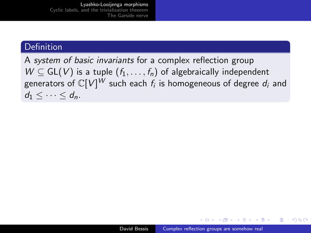 Complex reflection groups are somehow real | PPT