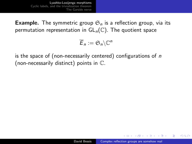 Complex reflection groups are somehow real | PPT