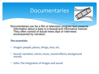 Some ideas for video projects | PPT