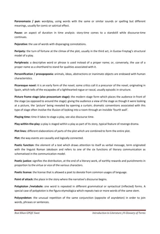 Some important literary terms | PDF