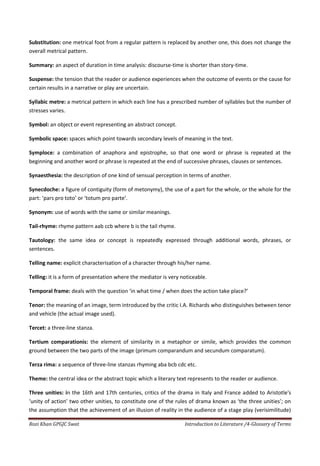 Some important literary terms | PDF