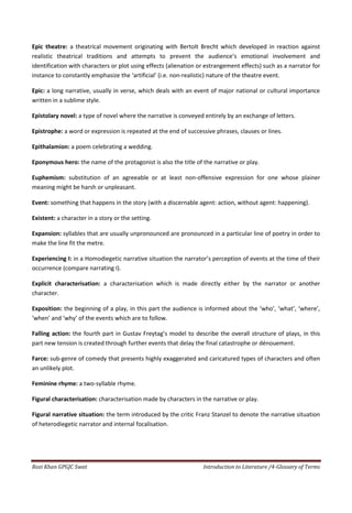 Some important literary terms | PDF