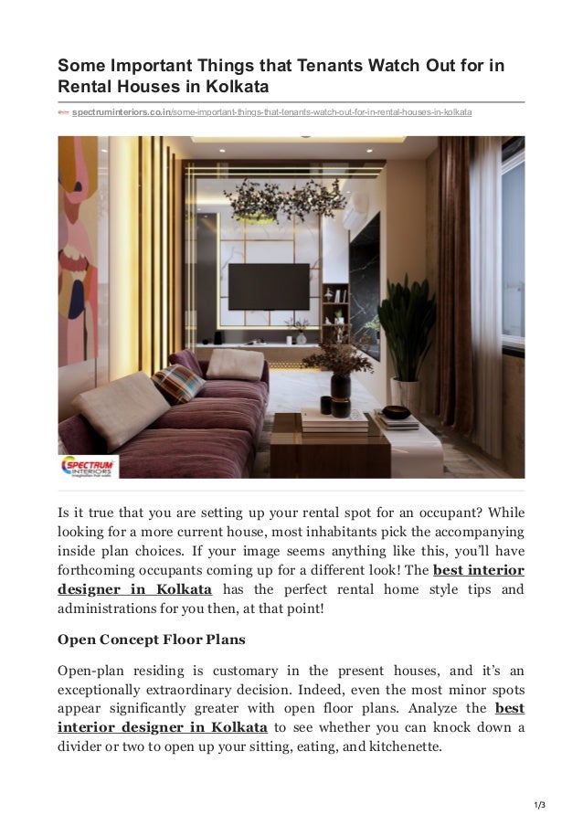 Some Important Things that Tenants Watch Out for in Rental Houses in ...