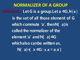 SOME IMPORTANT TOPICS OF GROUP THEORY IN MODERN-1.pptx | Physics | Science