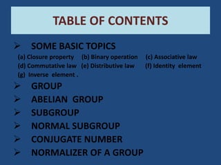 SOME IMPORTANT TOPICS OF GROUP THEORY IN MODERN-1.pptx | Physics | Science