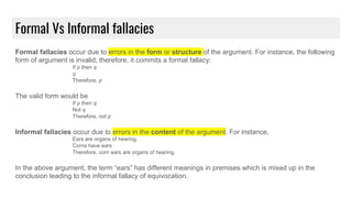 Some informal fallacies | PDF