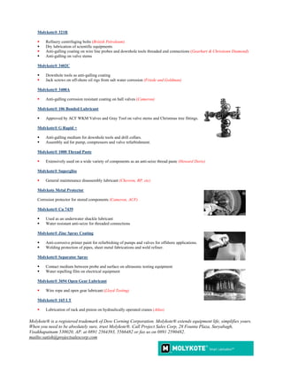 Some International Reference Of Molykote Applications In Oil & Gas ...