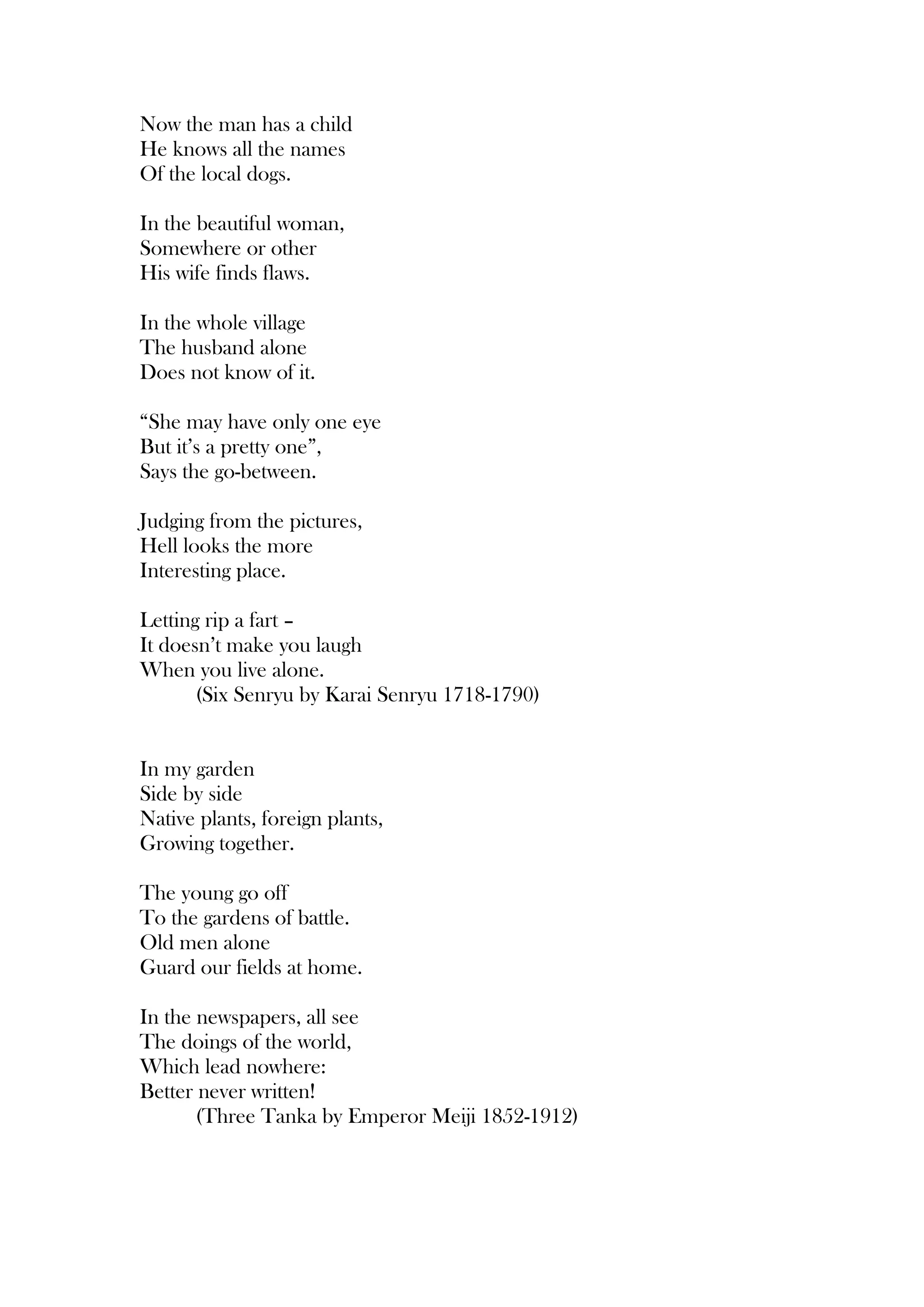 Some Japanese Poems | PDF