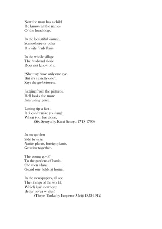Some Japanese Poems | PDF