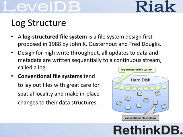 Some key value stores using log-structure | PPTX | Databases | Computer Software and Applications