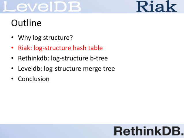 Some key value stores using log-structure | PPTX | Databases | Computer Software and Applications