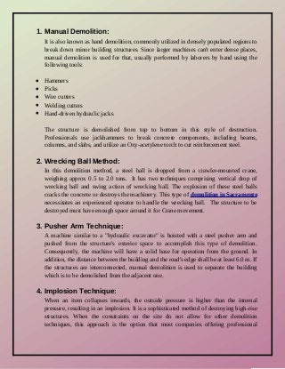 Some Kinds of Demolition | PDF