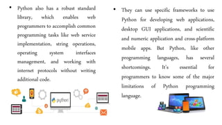 Some limitations of python | PPT