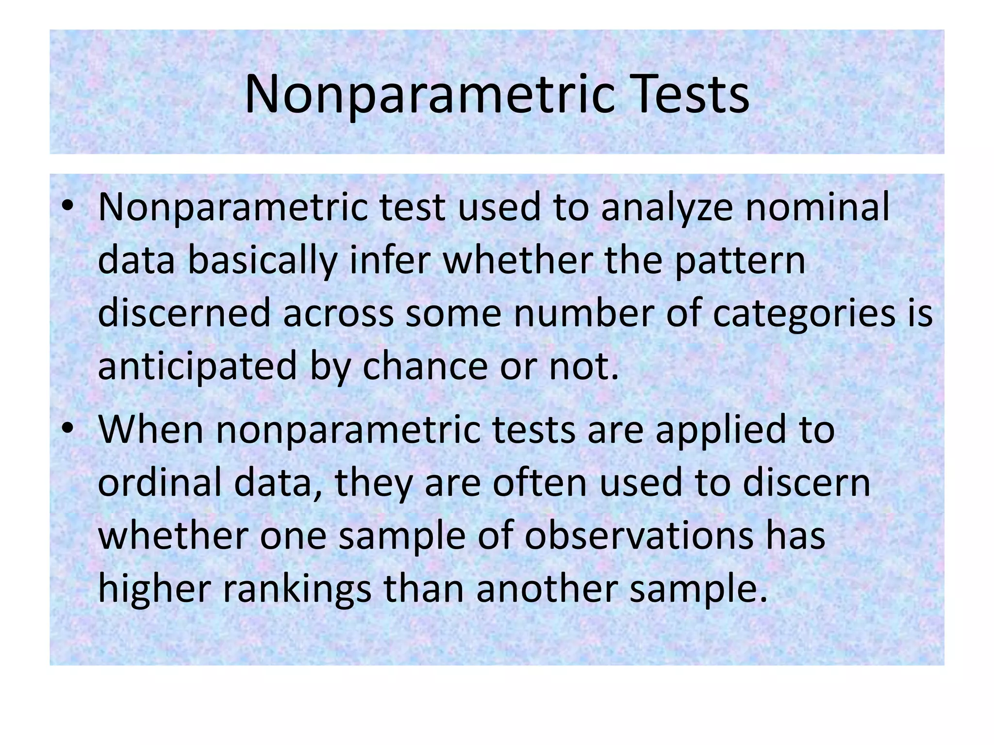 Some Nonparametric Statistic For Categorical And Ordinal Data Ppt