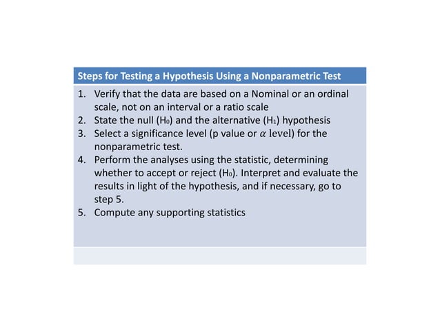 Some Nonparametric Statistic For Categorical And Ordinal Data Ppt