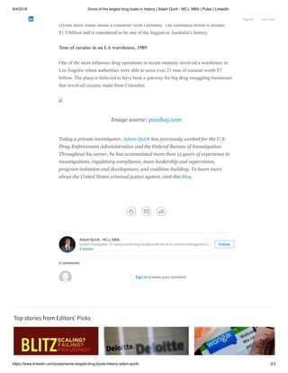 Some of the largest drug busts in history | PDF