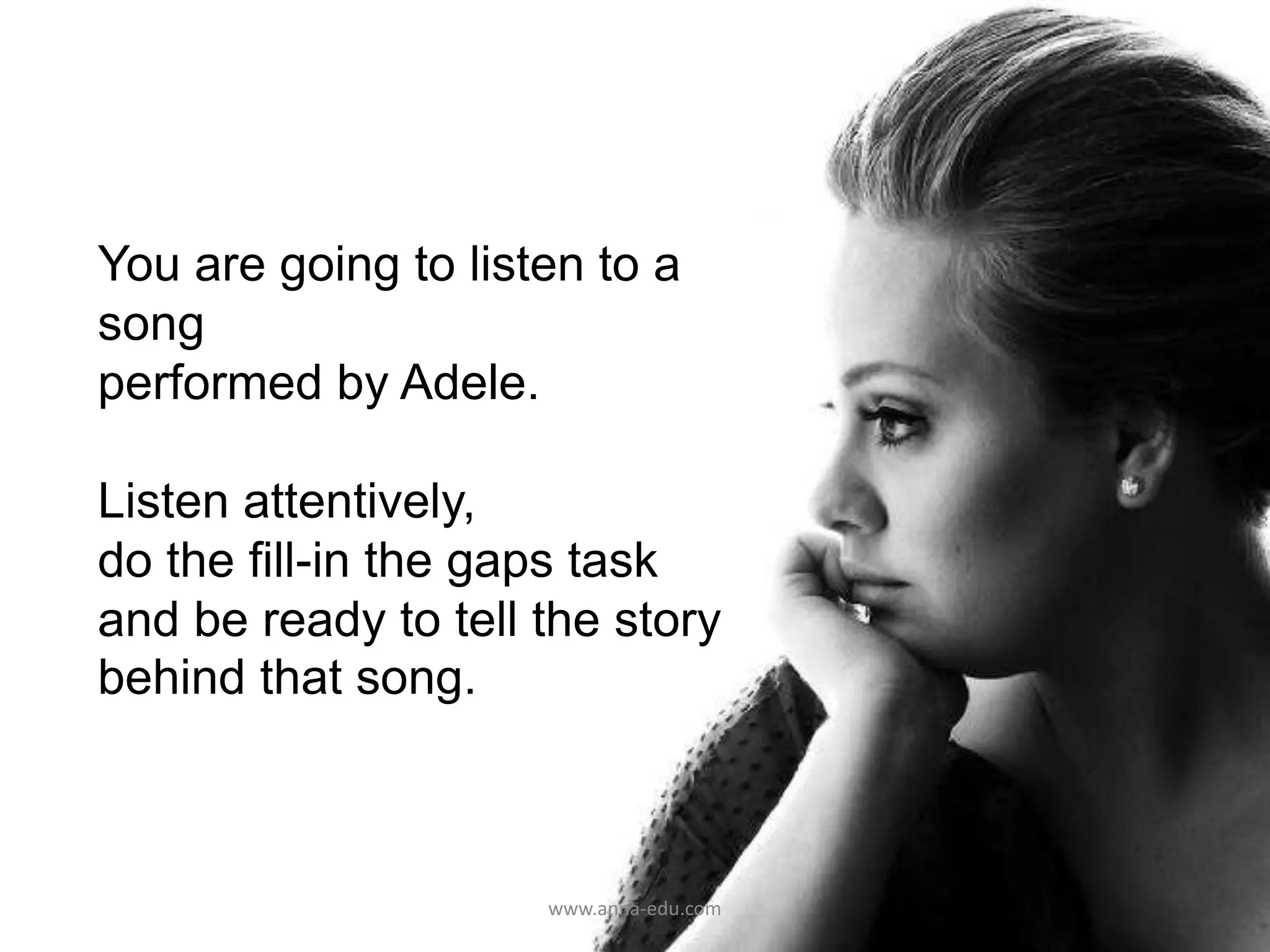 Someone like you - Adele - Study English with songs - ESL | PPTX