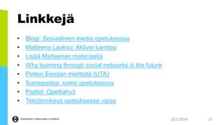 Some opetuksessa | PPT
