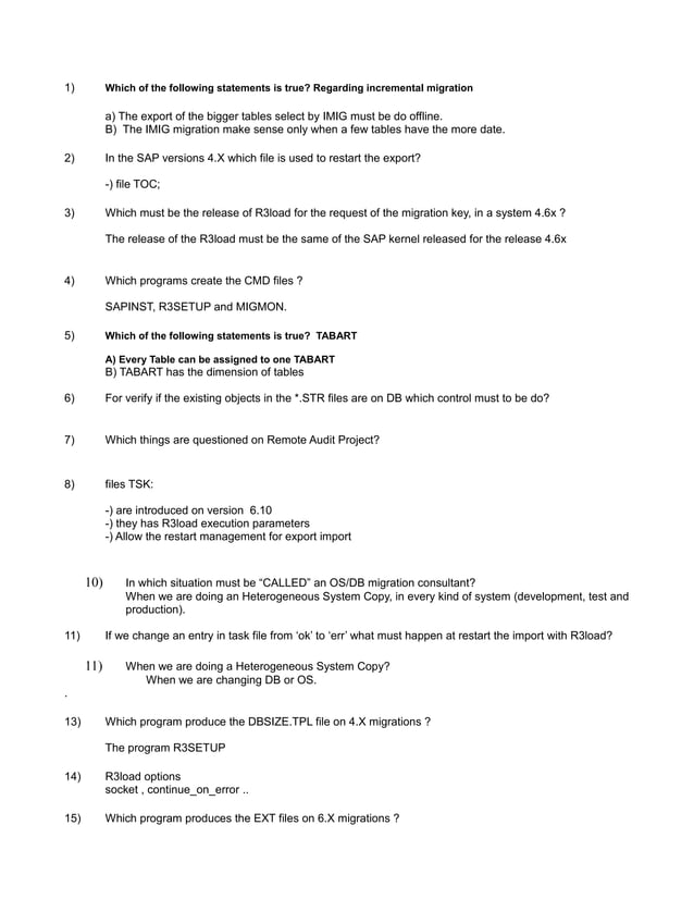 Some osdb migration_question_for_the_certification_tadm70 | PDF