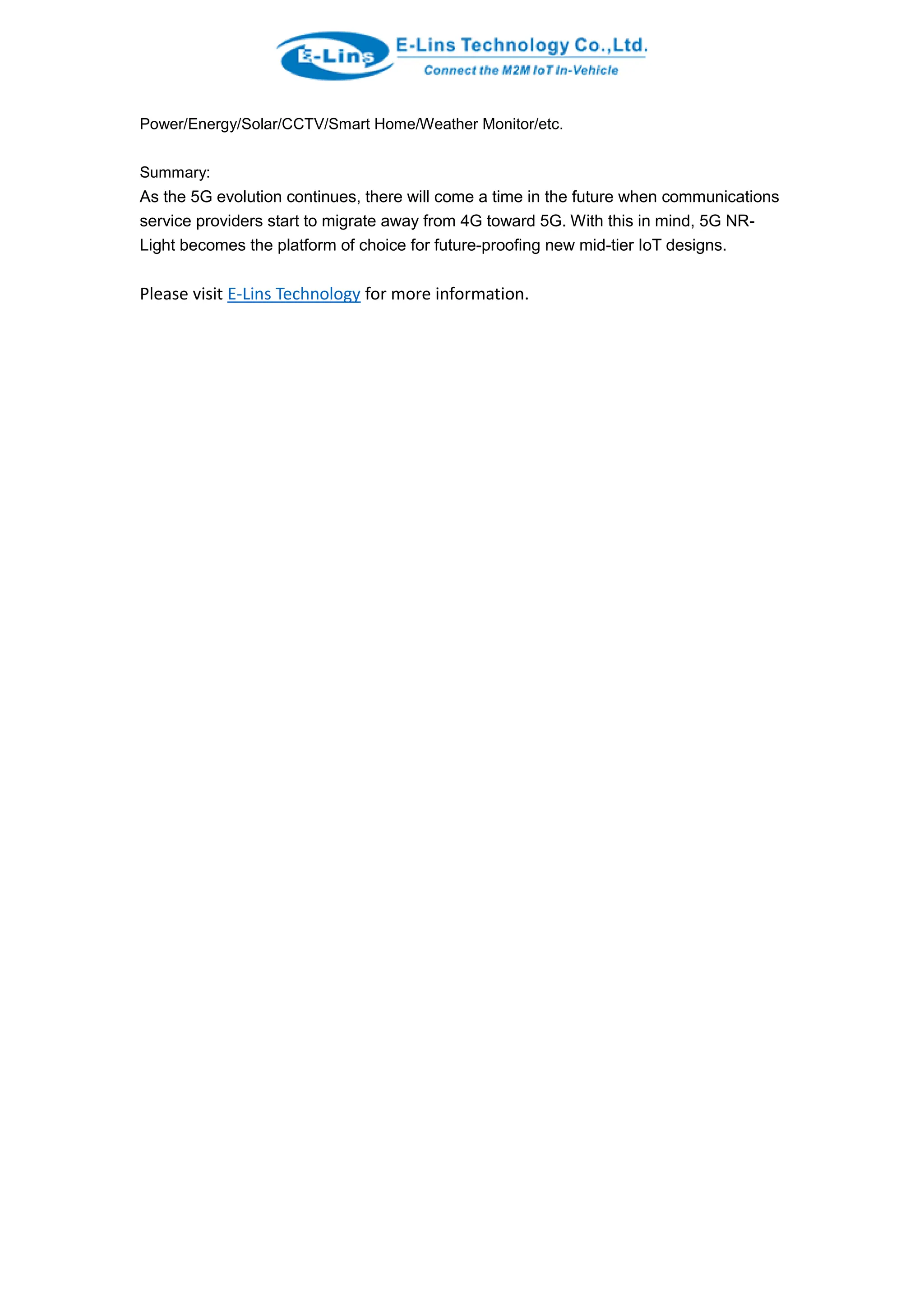 Some Points About 5G Redcap | E-Lins Technology | PDF