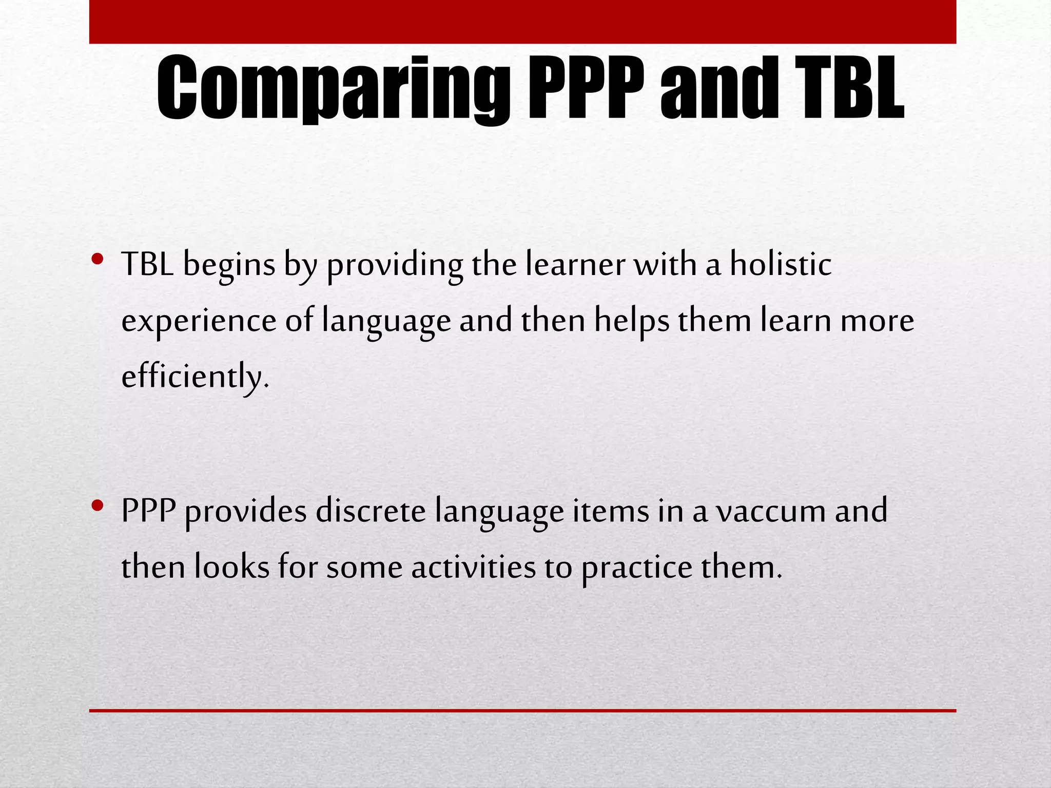 TASK BASED LEARNING | PPTX