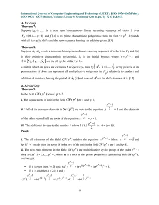 Some properties of m sequences over finite field fp | PDF
