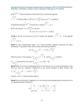 Some properties of m sequences over finite field fp | PDF