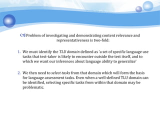 Some Reflections on Task-based Language Performance Assessment | PPT