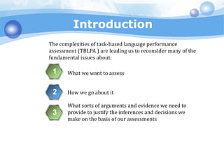 Some Reflections on Task-based Language Performance Assessment | PPT