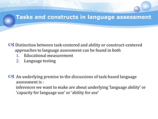 Some Reflections on Task-based Language Performance Assessment | PPT