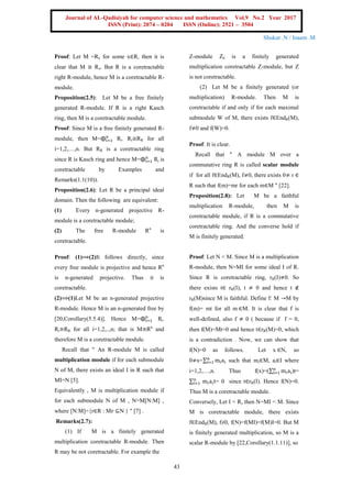 Some results about coretractable modules | PDF | Programming Languages ...