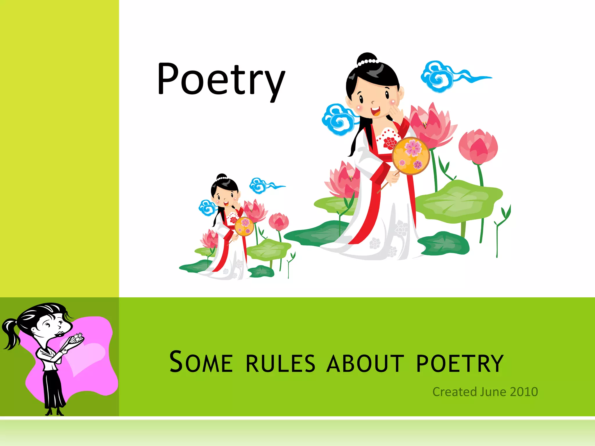 Some rules about poetry | PPTX | Poetry | Books and Literature