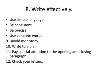 Some rules of good writing | PPTX