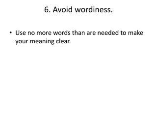 Some rules of good writing | PPTX