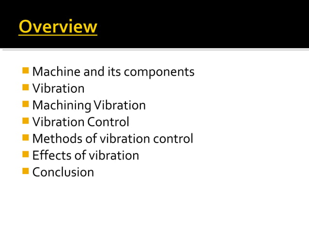 vibration control on machine seminar ppt | PPT