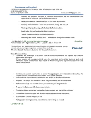 Somesh sales & distribution functional cv | PDF