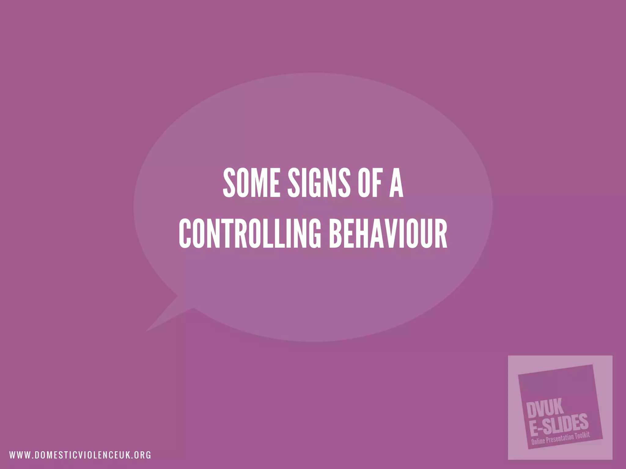 Some Signs Of A Controlling Behaviour | PDF
