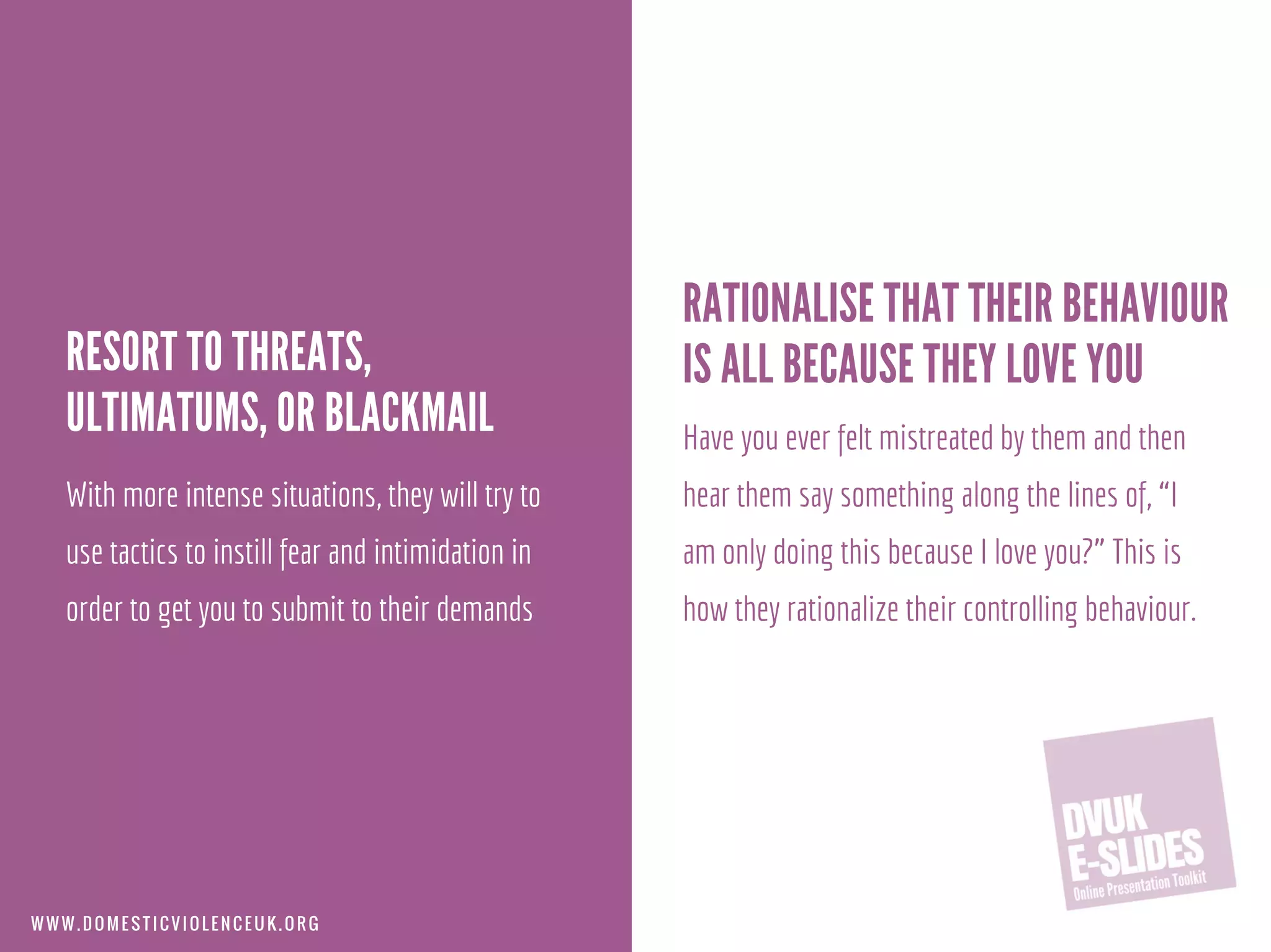 Some Signs Of A Controlling Behaviour | PDF