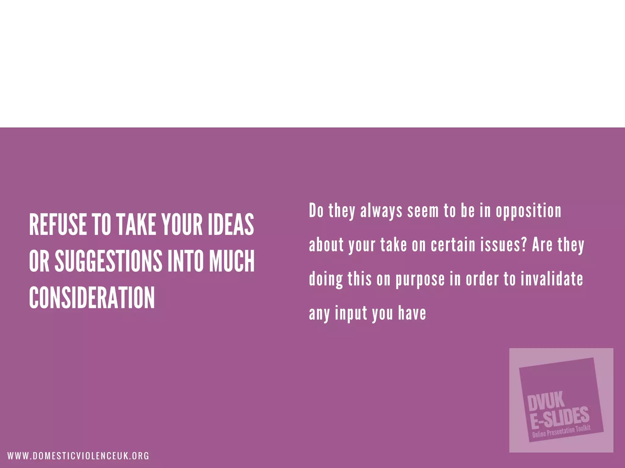 Some Signs Of A Controlling Behaviour | PDF