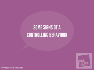 Some Signs Of A Controlling Behaviour | PDF
