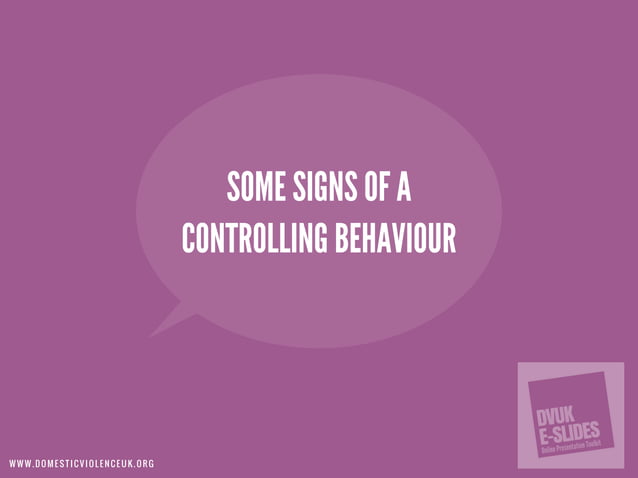 Some Signs Of A Controlling Behaviour | PDF