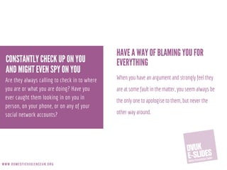 Some Signs Of A Controlling Behaviour | PDF