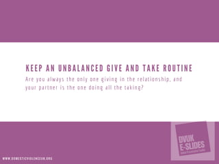 Some Signs Of A Controlling Behaviour | PDF