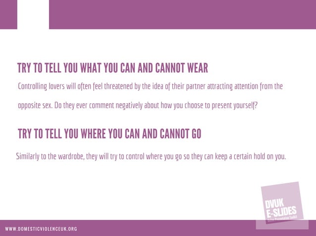 Some Signs Of A Controlling Behaviour | PDF