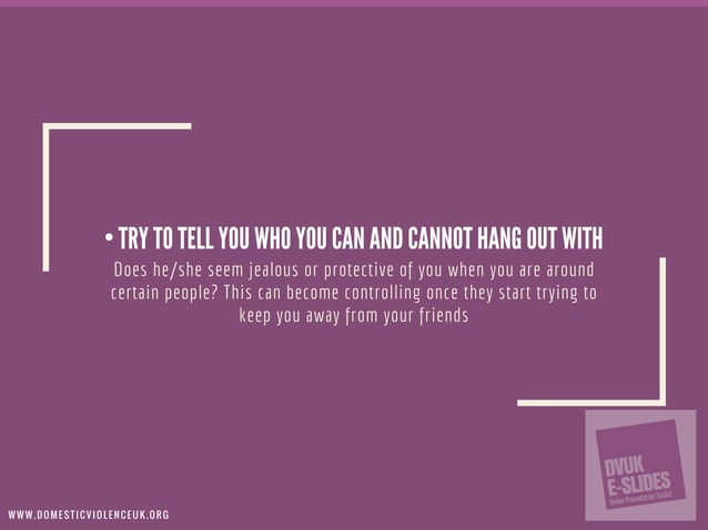 Some Signs Of A Controlling Behaviour | PDF