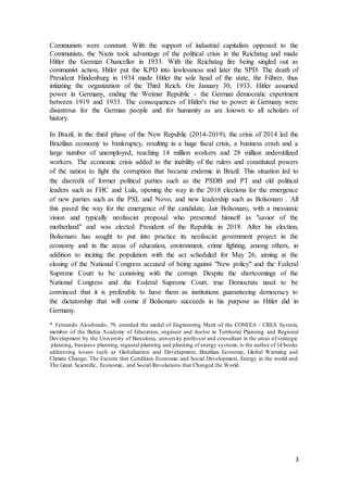 Some similarities between the ascension of nazism in germany and ...