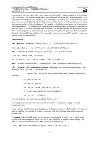 Some special artex spaces over bi monoids | PDF