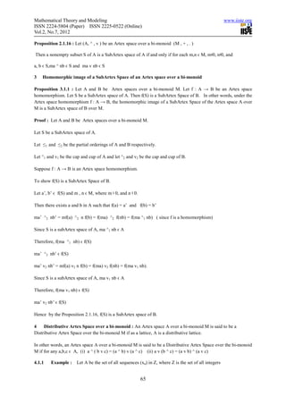 Some special artex spaces over bi monoids | PDF
