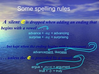 Some Spelling Rules | PPT