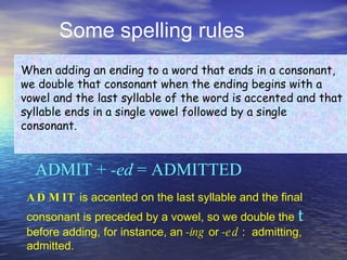 Some Spelling Rules | PPT